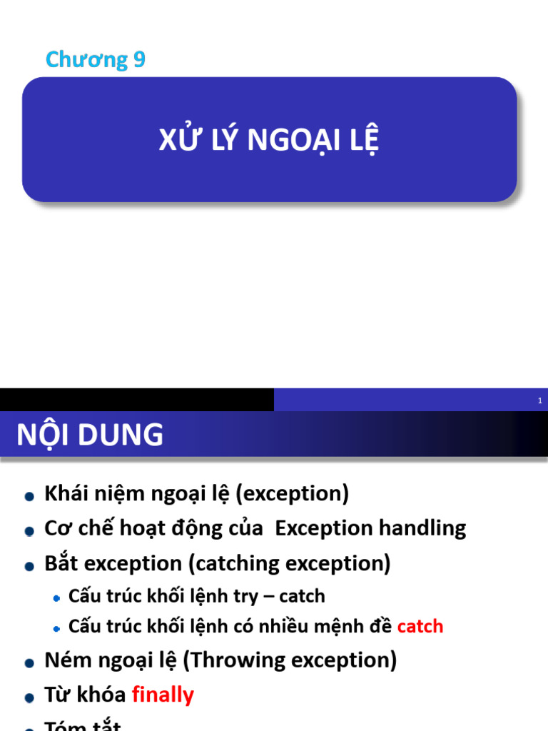 Chuong 09.xu Ly Ngoai Le | PDF