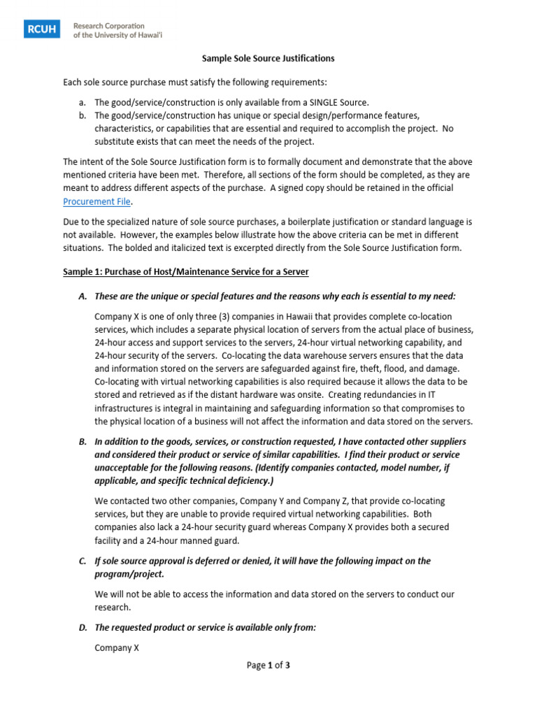 Attachment-58-Sample-Sole-Source-Justifications-1 | PDF