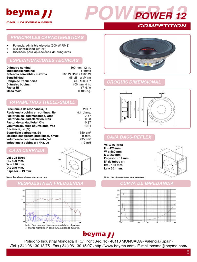 Beyma Power-12e | PDF
