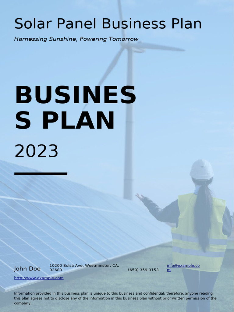 Solar Panel Business Plan | PDF