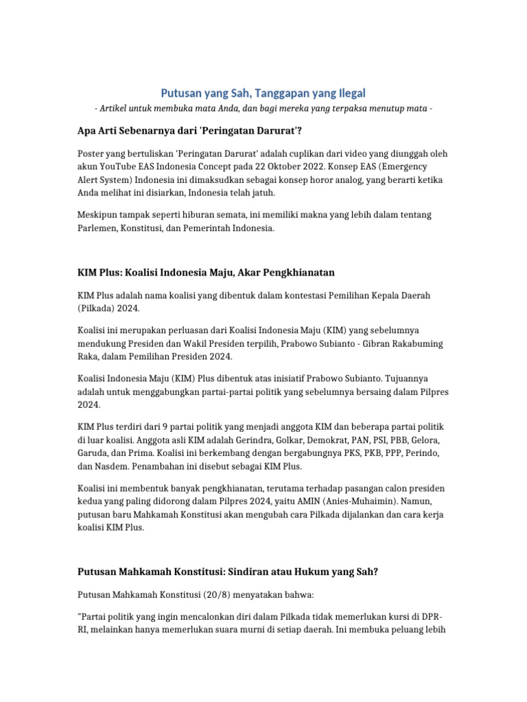 Terjemahan Putusan MK | PDF