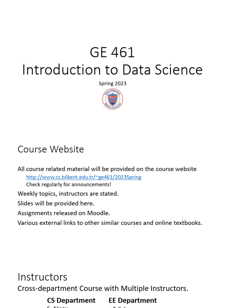 Ge461 Lecture1 Course Information | PDF