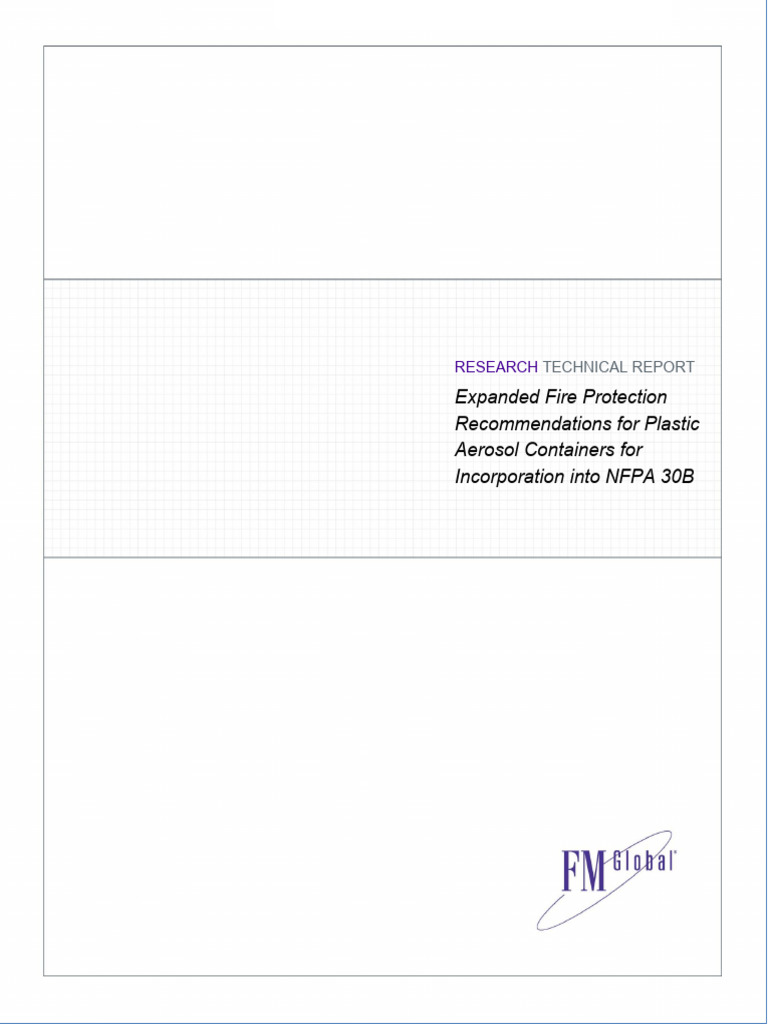 Public Report NFPA 30B 2023 Edition Plastic Aerosol Protection 2023 01 | PDF