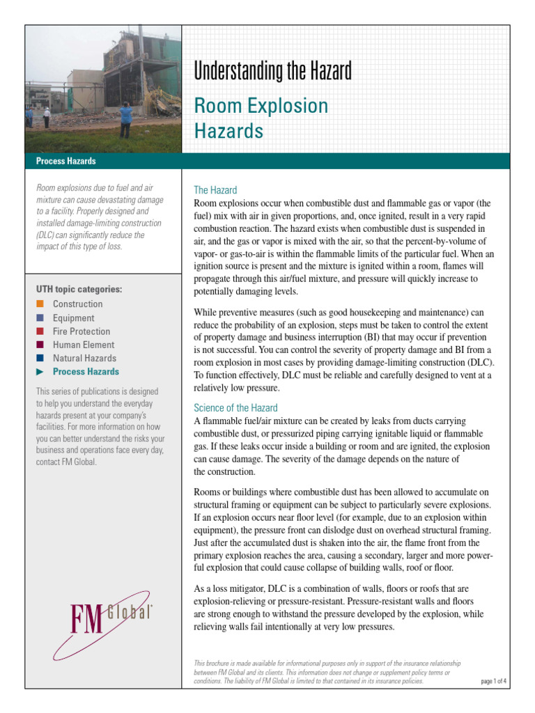 Understanding The Hazard: Room Explosion Hazards | PDF