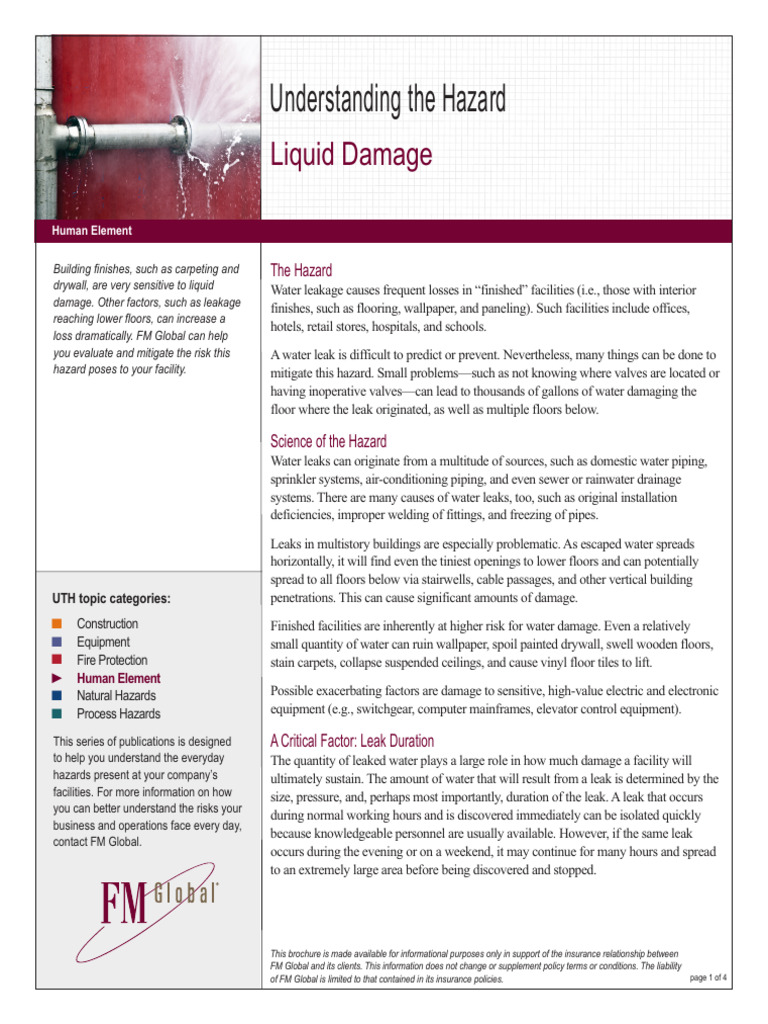 Understanding The Hazard: Liquid Damage | PDF