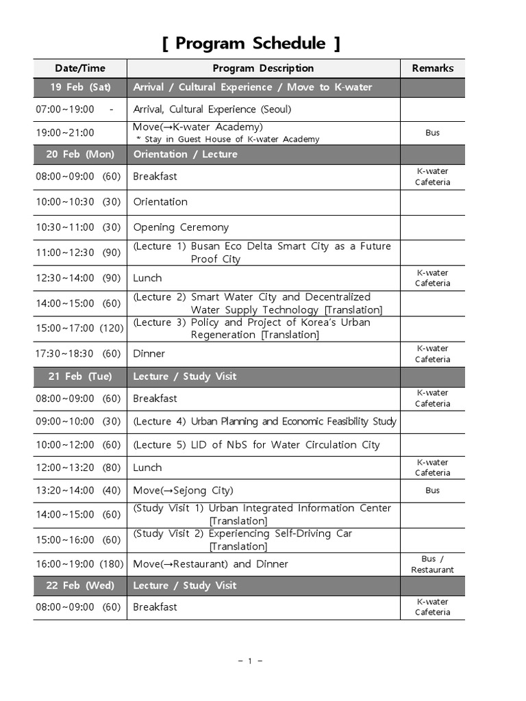 2 - Training Program Schedule | PDF | Cuisine | Meal