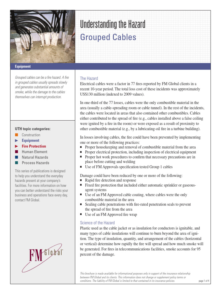 Understanding The Hazard: Grouped Cables | PDF