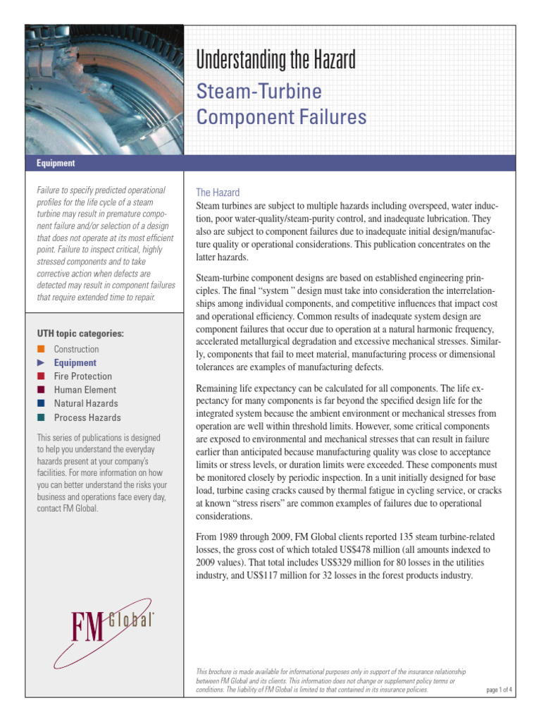 Understanding The Hazard: Steam-Turbine Component Failures | PDF