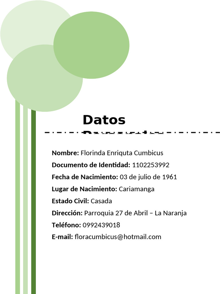 Datos Informativos | PDF | Ciencias sociales