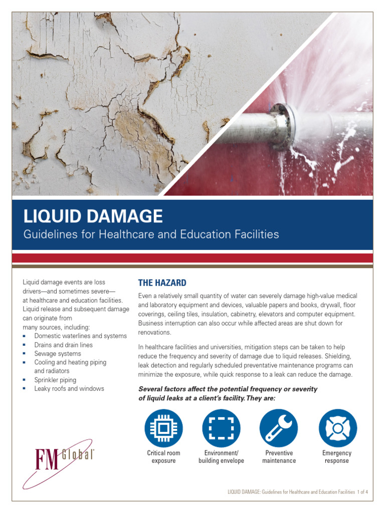 Liquid Damage: Guidelines For Healthcare and Education Facilities | PDF