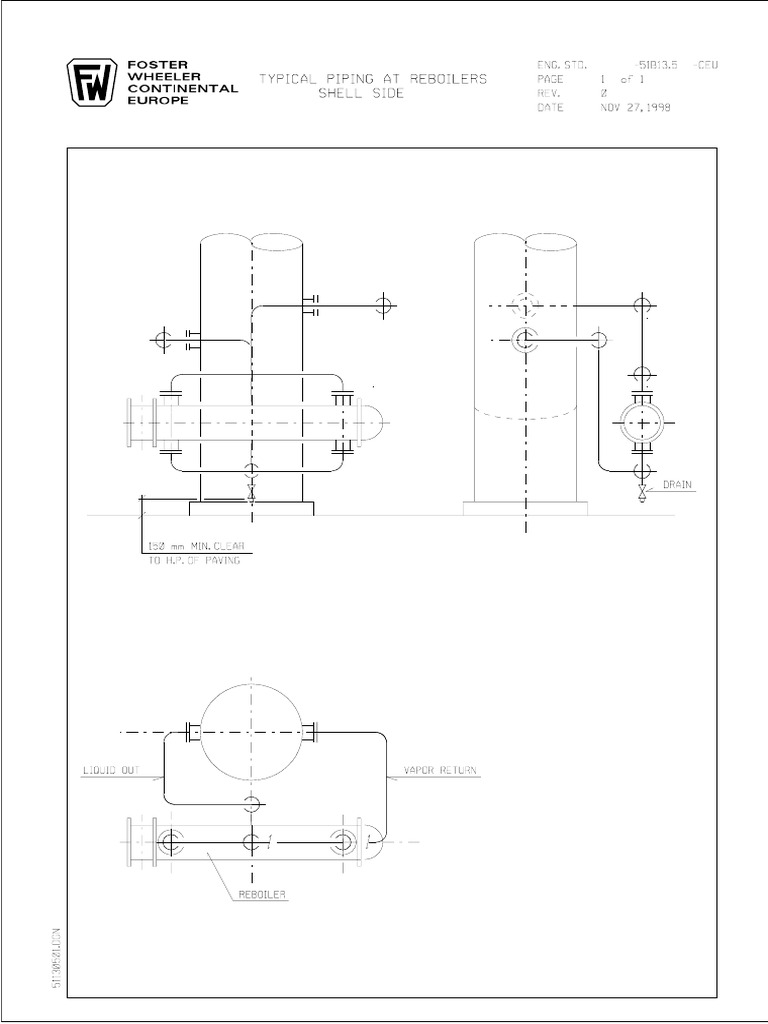 51B13-05 - Typical Piping at Reboilers | PDF