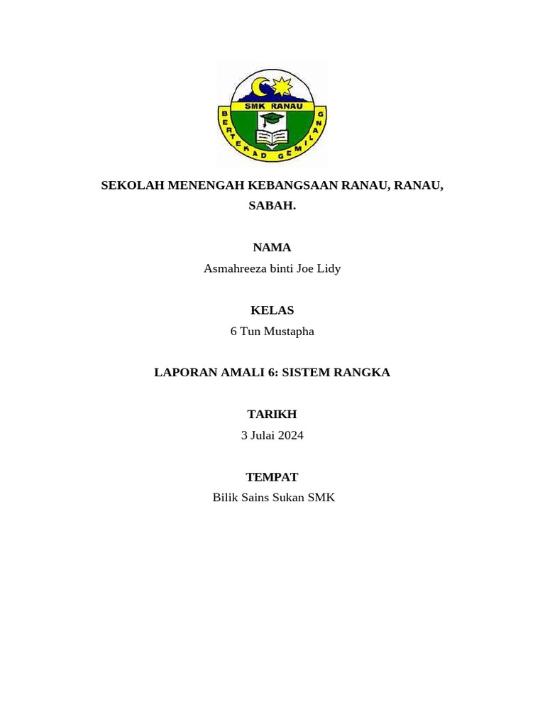 Laporan Amali 6 Ss | PDF