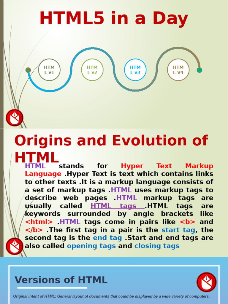 HTML5 in a Day | PDF