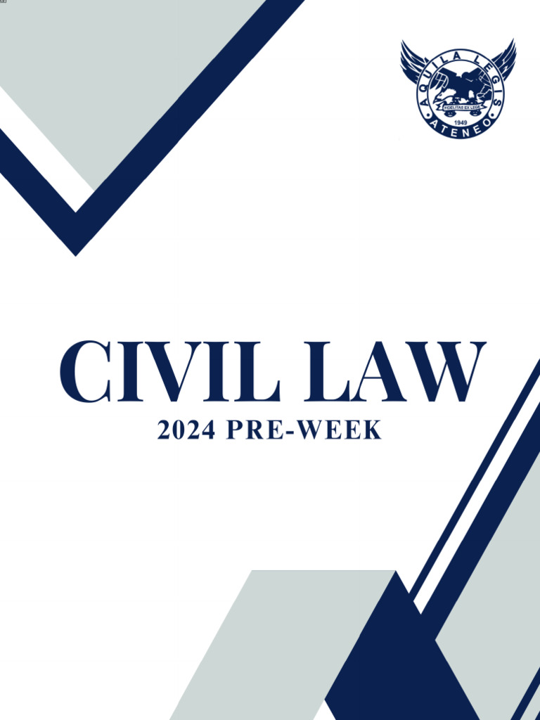 2024 ALF Pre-Week - Civil Law | PDF