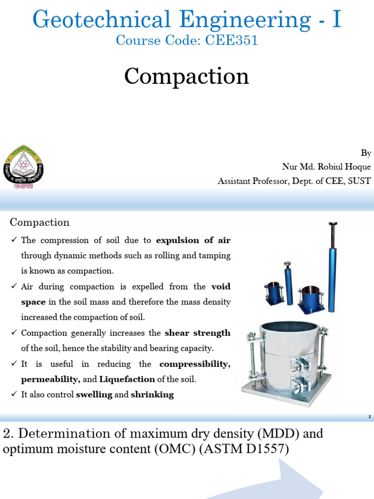 CEE351 Compaction | PDF