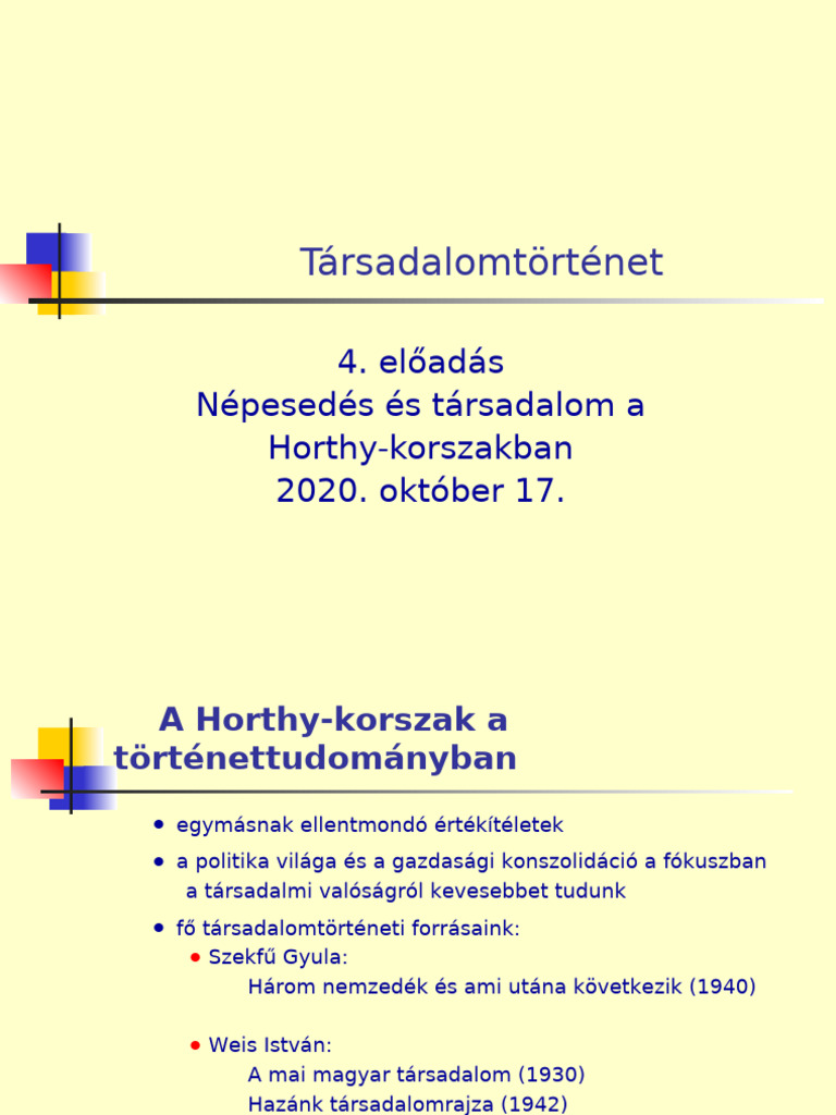 A Horthy-Korszak | PDF
