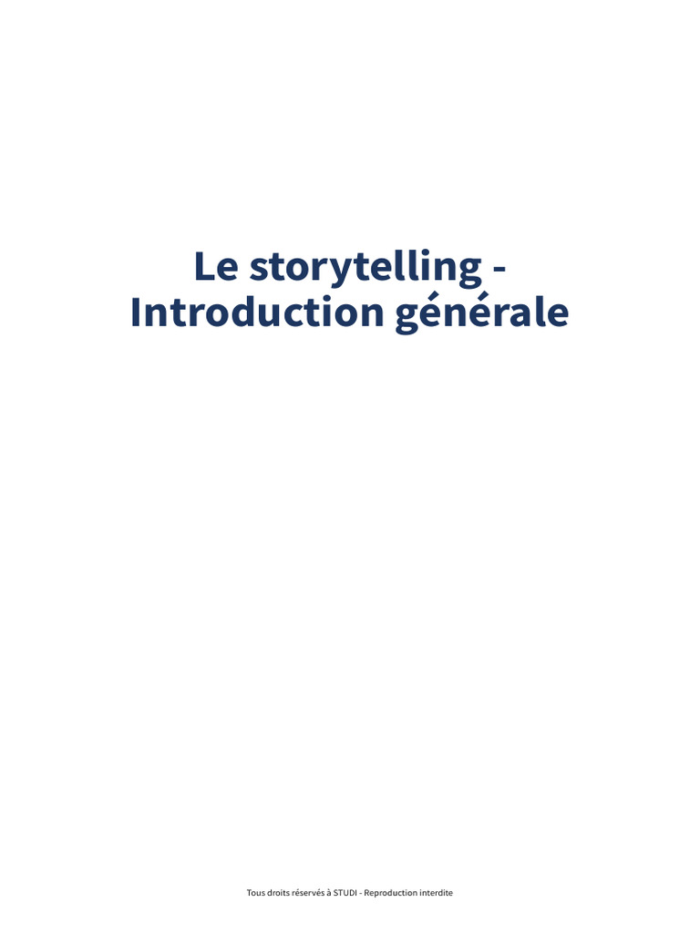 Storytelling Introduc Generale PDF | PDF