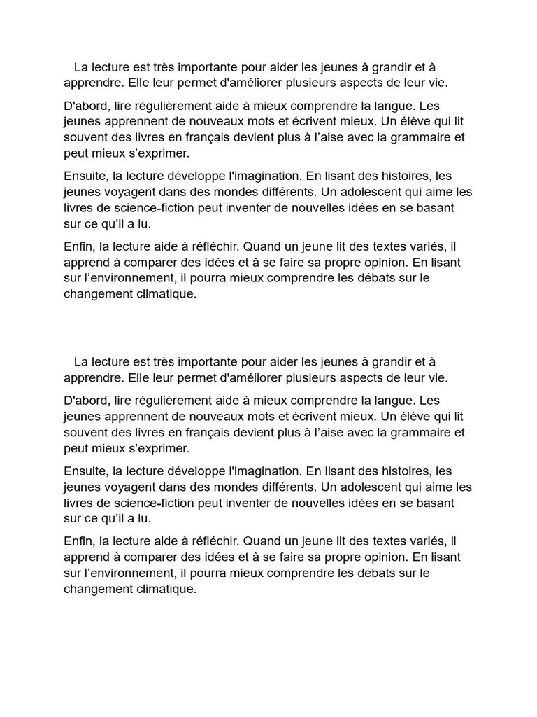 Texte Argumentatif | PDF