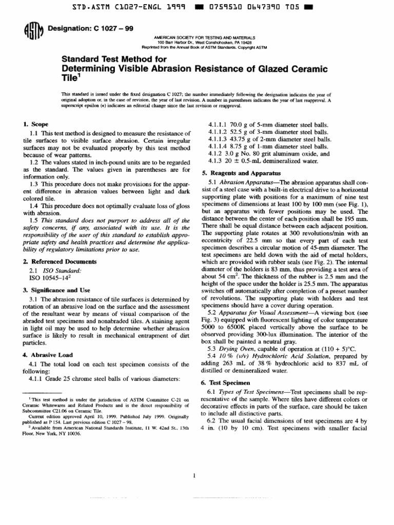 Astm C1027 | PDF