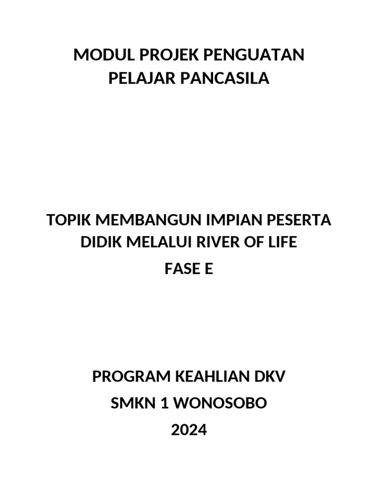Bahan Modul p5 PK | PDF