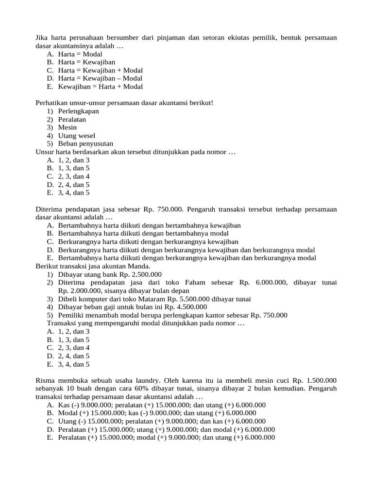 Soal Sem Ganjil | PDF