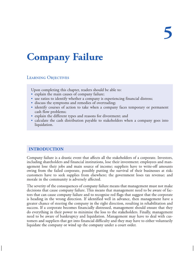 Chapter 5 Company Failure) (29395) | PDF