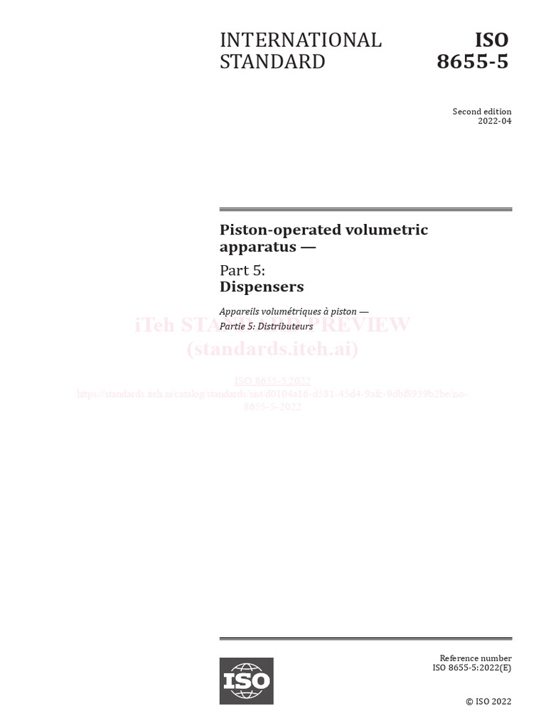 ISO-8655-5-2022 - dispensadores | PDF