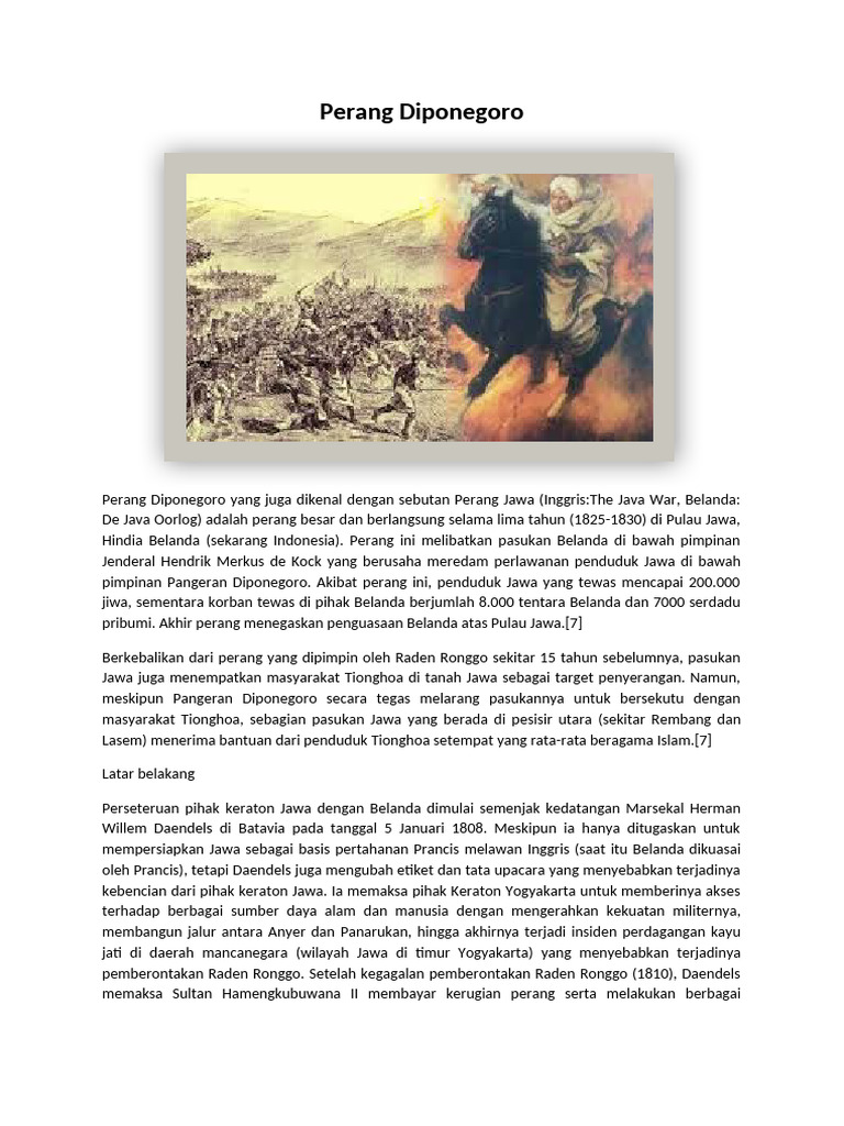 Perang Diponegoro | PDF