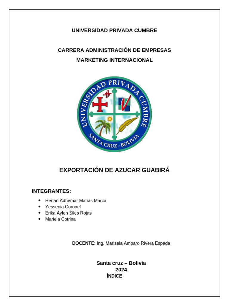 Proyecto Azucar Guabirá | PDF
