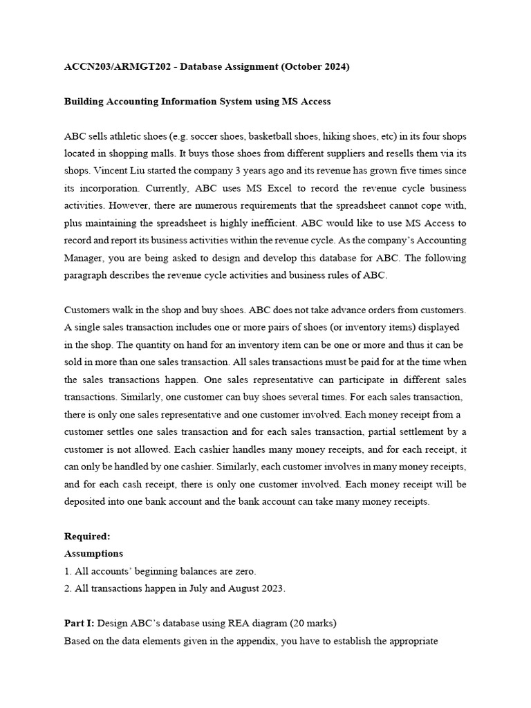 Database Assignment 2024 | PDF