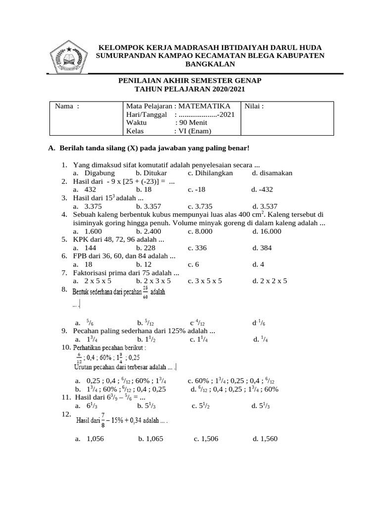 Soal Um Matematika | PDF