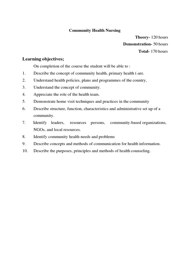 ANM 1st Year Syllabus | PDF | Infection | Sanitation