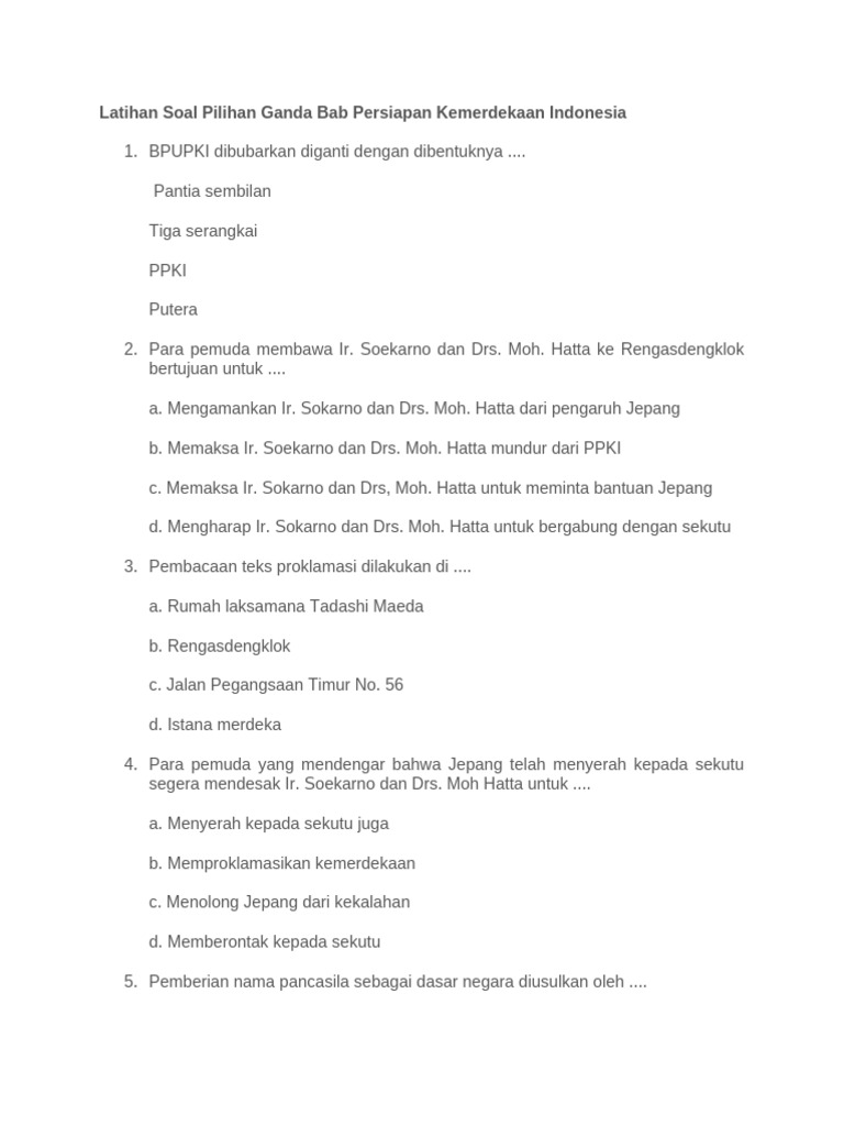 Soal PKN 1 | PDF