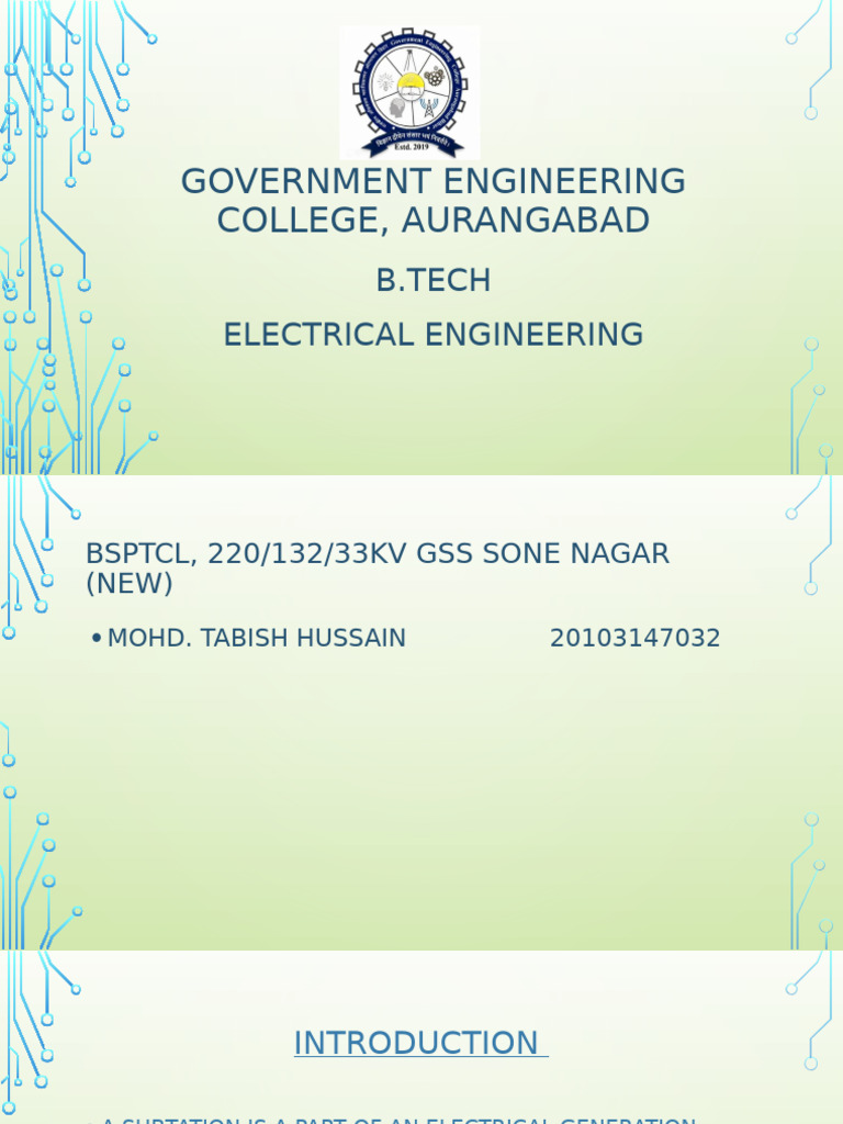 Government Engineering College, Aurangabad: B.Tech Electrical ...