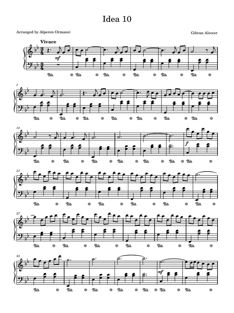Idea 10 Gibran Alcocer - Piano Sheets | PDF