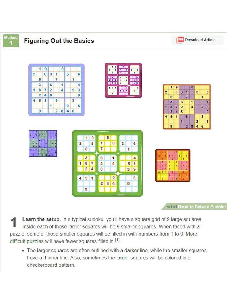 Sudoku Instructions | PDF