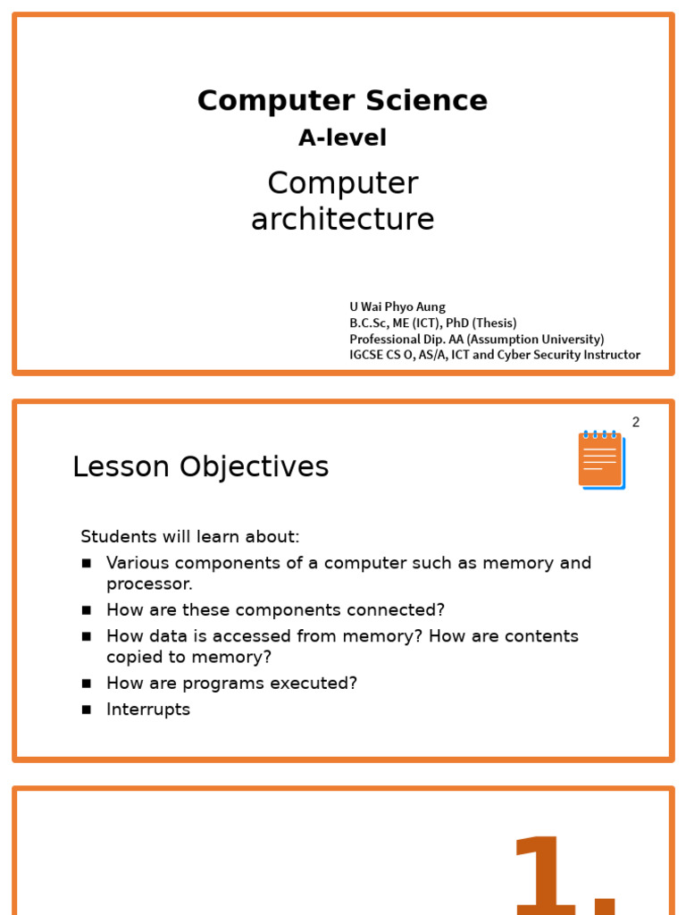 Presentation - 01 Computer Architecture (Finall) | PDF