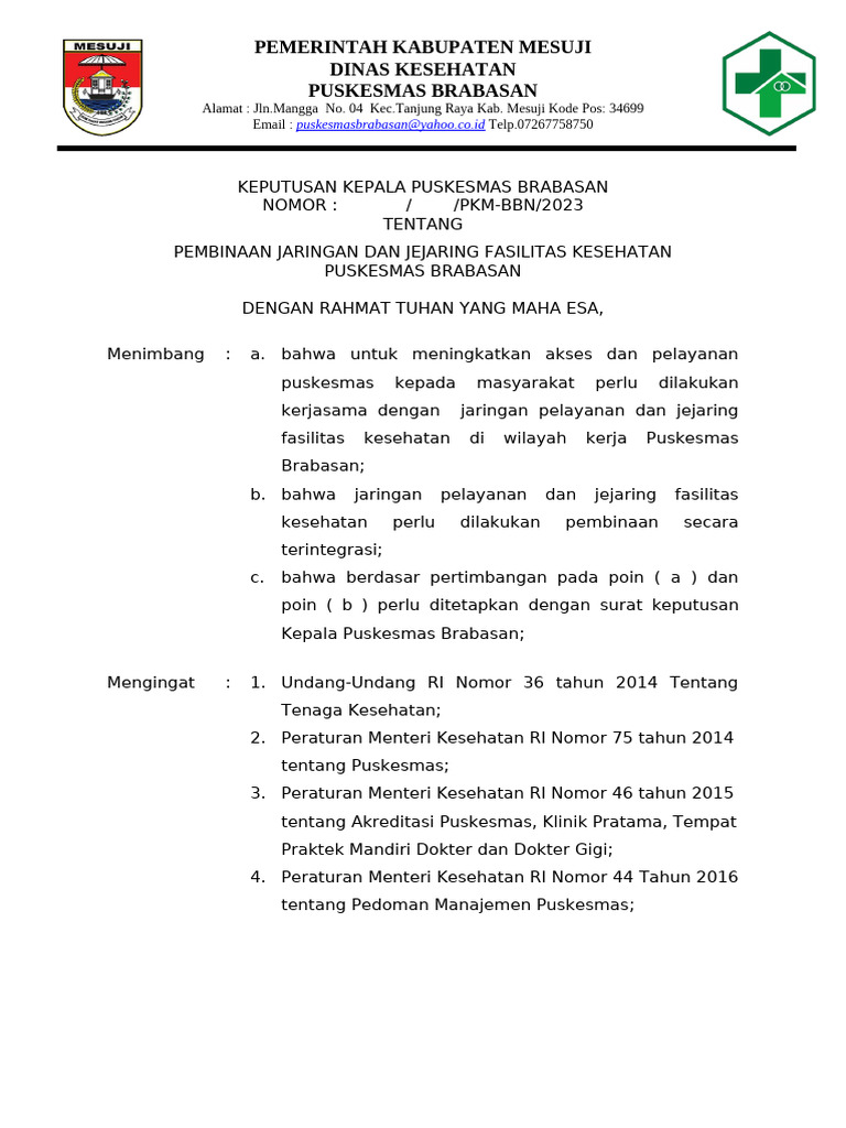 SK Pembinaan Jejaring | PDF