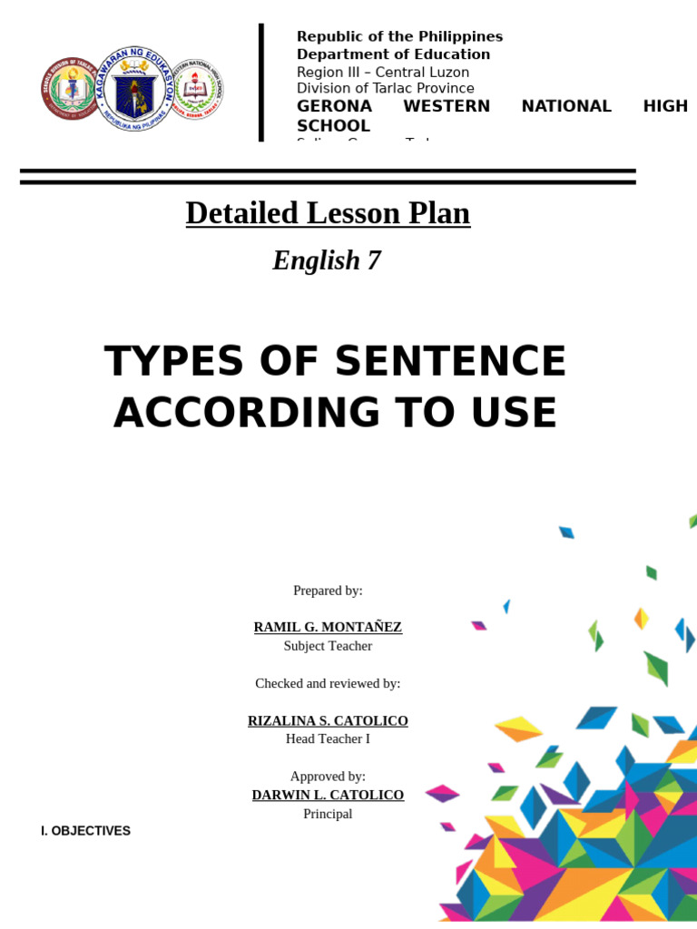 Semi-Detailed Lesson Plan (Ramil G. Montañez) (COT 1) | PDF