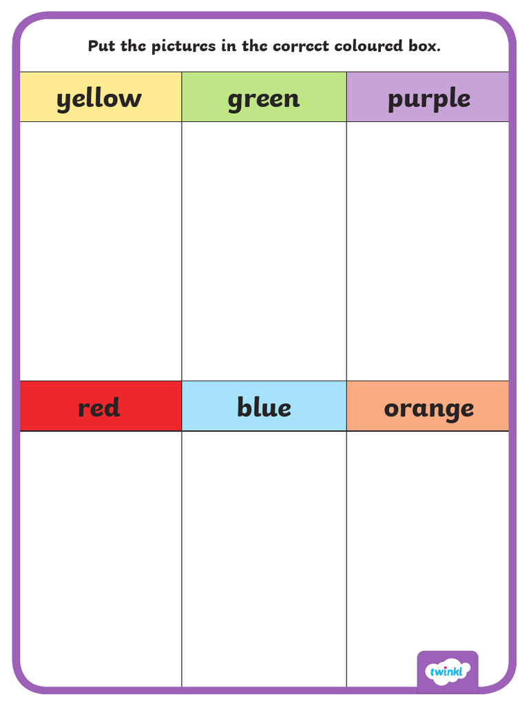 Au S 1655704159 Colour Sorting Activity Sheet - Ver - 1 | PDF