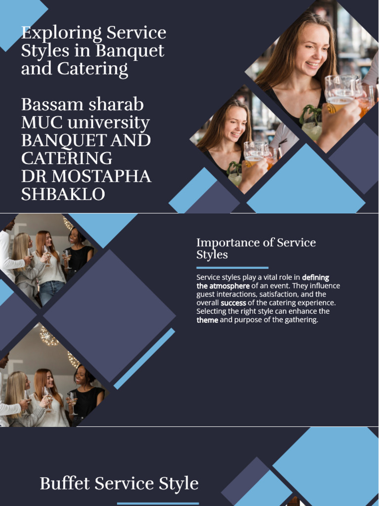 Service Styles in Banquet and Catering | PDF