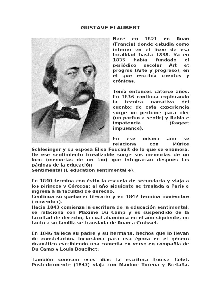 Gustave Flaubert | PDF