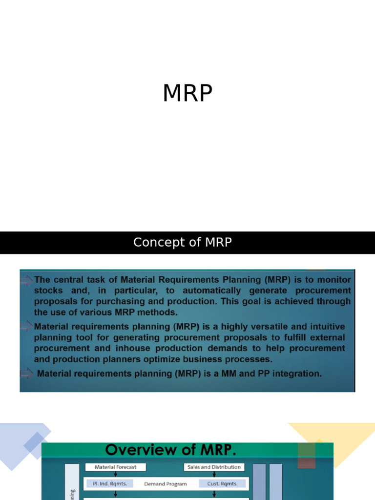 MRP Concept | PDF