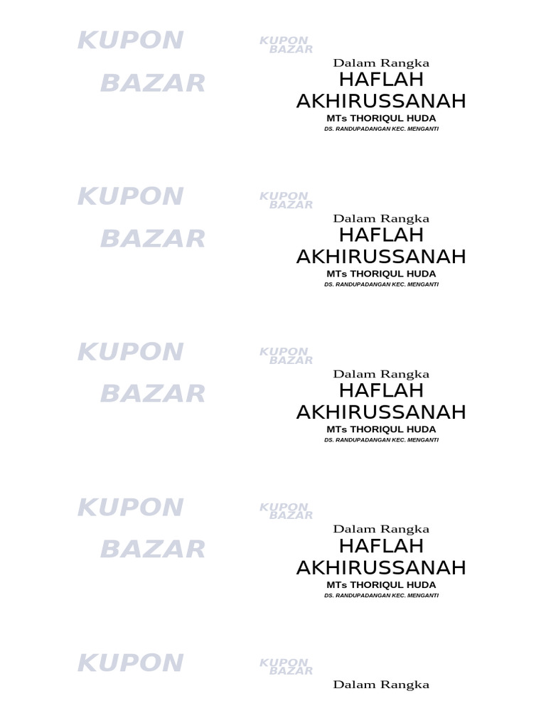Kupon Bazar | PDF