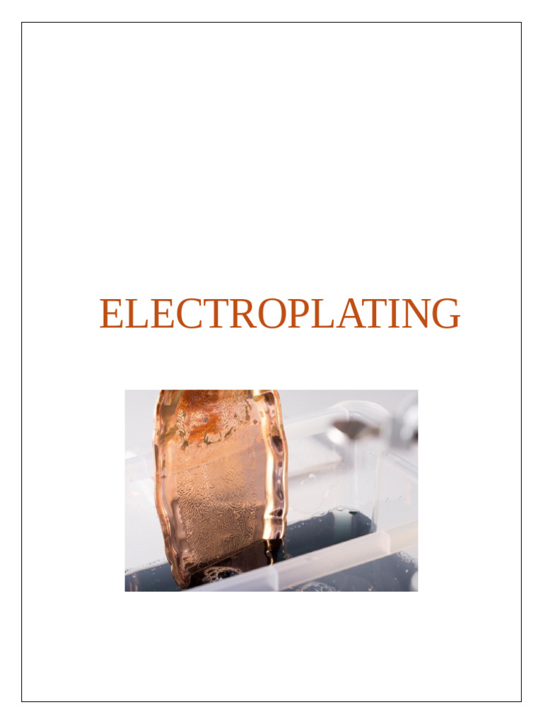 Chemistry Investigative Project | PDF | Anode | Chemistry