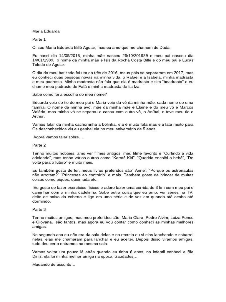 Maria Eduarda | PDF