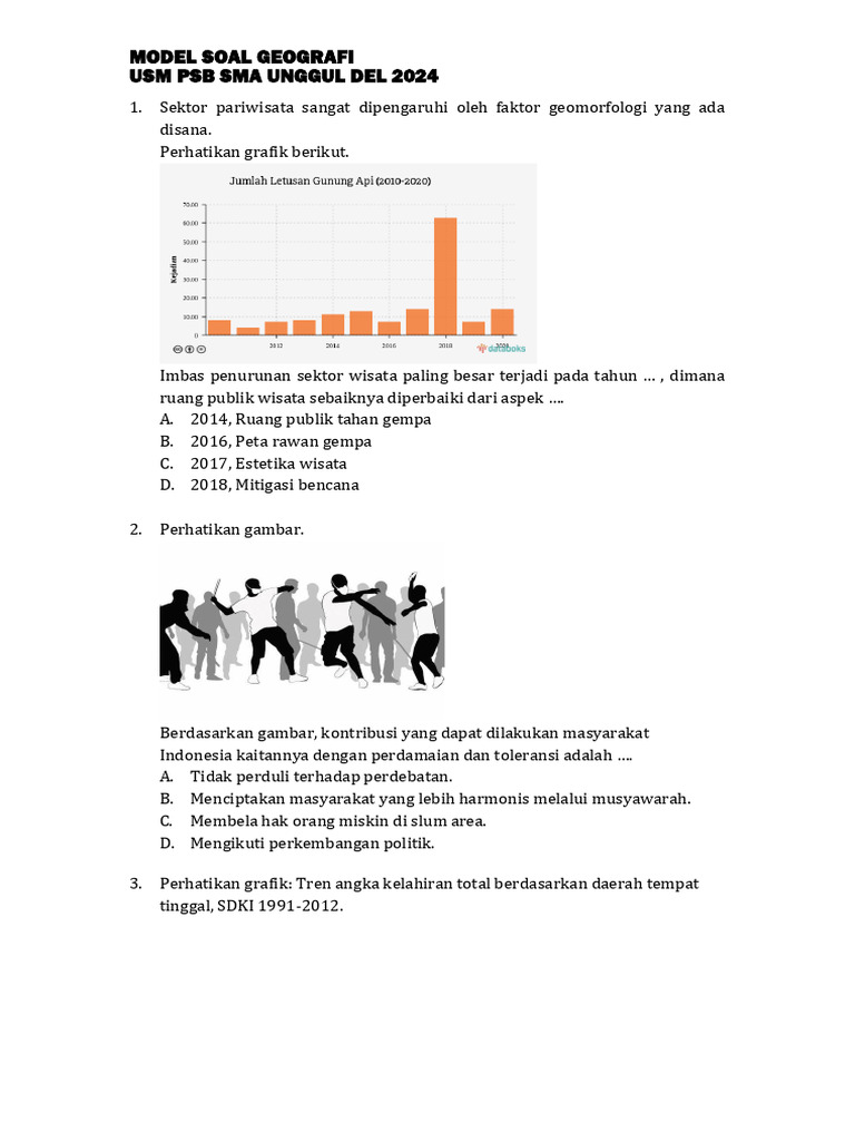Model Soal Geografi | PDF