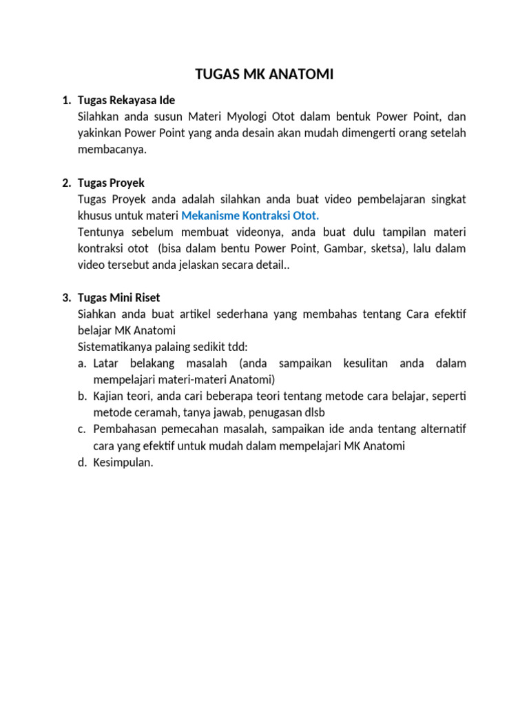 TUGAS MK ANATOMI 2024 (PR, RI Dan MR) | PDF