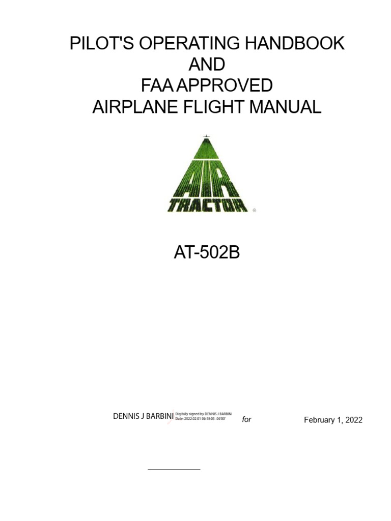 AT-502B Pilot Handbook | PDF