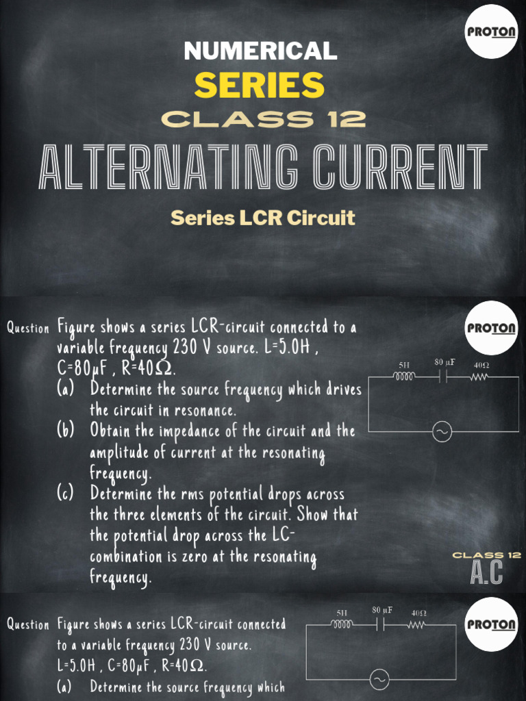 Alternating current (Series LCR circuit) | PDF